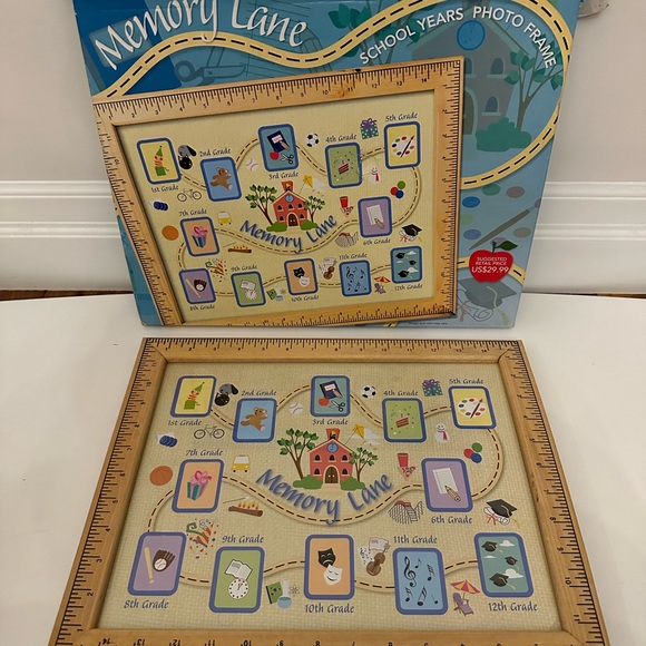 Accents | Memory Lane School Years Wood Photo Frame With Ruler Border ...